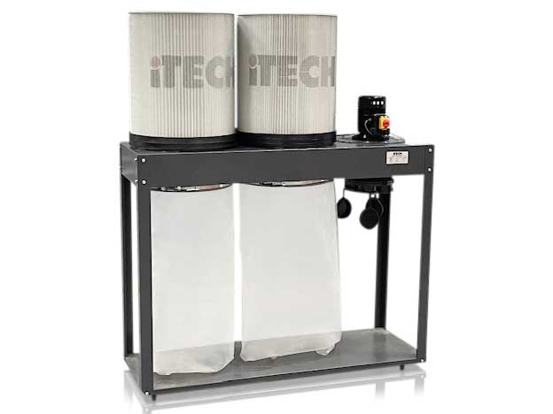 iTECH ABS5000 2 Bag Fine Filter Dust Extractor 1ph – iTECH Machinery
