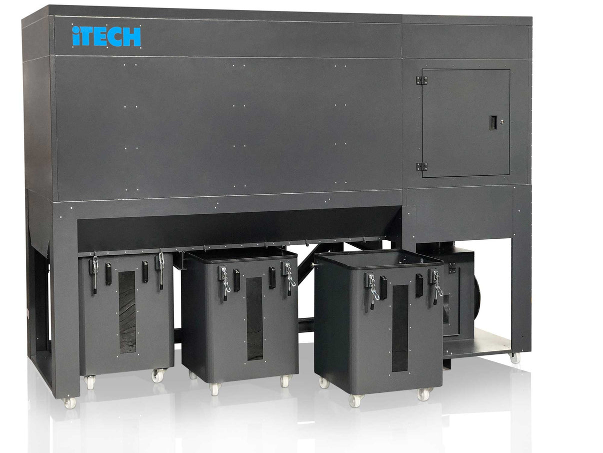 STK10000 ENCLOSED FINE DUST EXTRACTOR 11kw WITH 3 BINS – iTECH Machinery