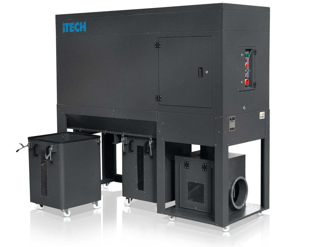 STK5000 ENCLOSED FINE DUST EXTRACTOR 5.5KW WITH 2 BINS – iTECH Machinery