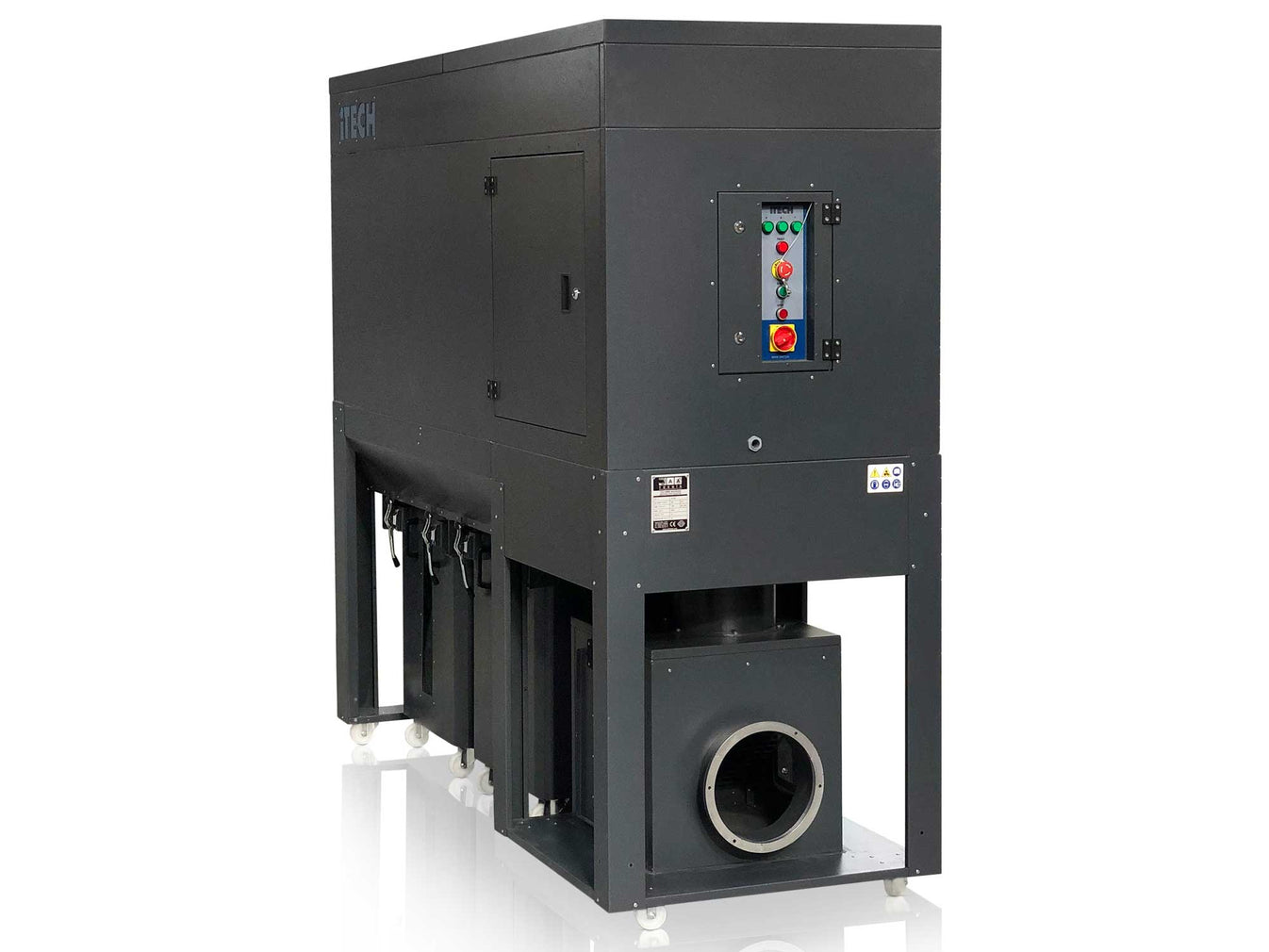 STK5000 ENCLOSED FINE DUST EXTRACTOR 5.5KW WITH 2 BINS – iTECH Machinery